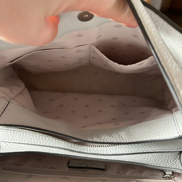 kate spade | Bags | Gray Kate Spade Leather Shoulder Bag | Poshmark